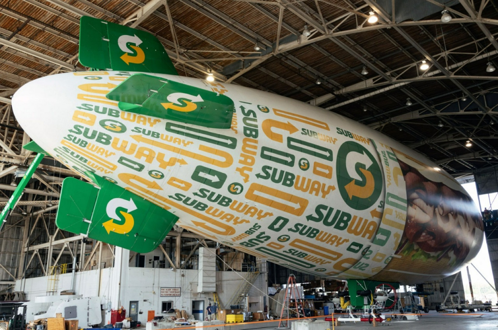 Subway Unveils 'Subway in the Sky' Dining Experience on Airship Over US ...